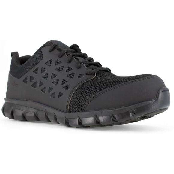 Reebok | Shoes | Reebok Work Rb438 Black Composite Toe Work Shoes Mens ...